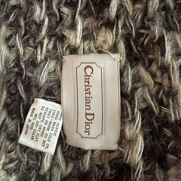 Dior | Accessories | Christian Dior Vintage Wool Scarf Multi Neutral ...